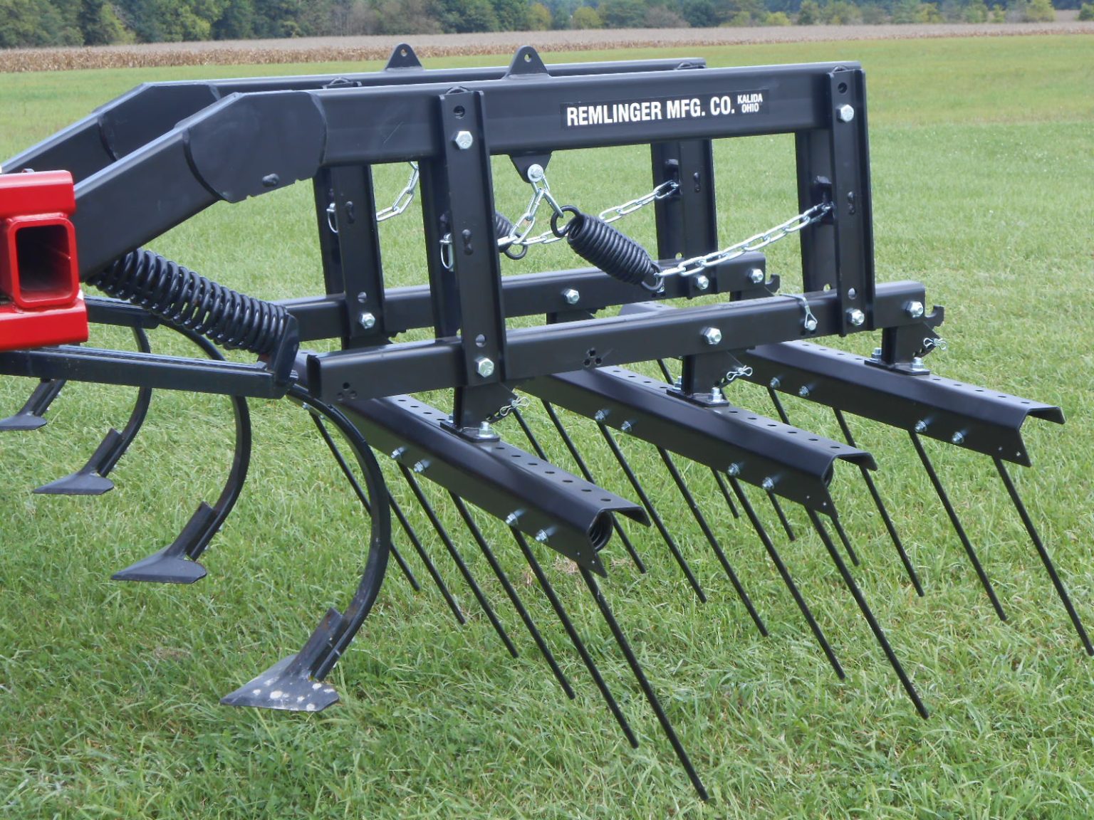 3 or 4 Bar Spring Tine Harrow mounted attachment from Remlinger